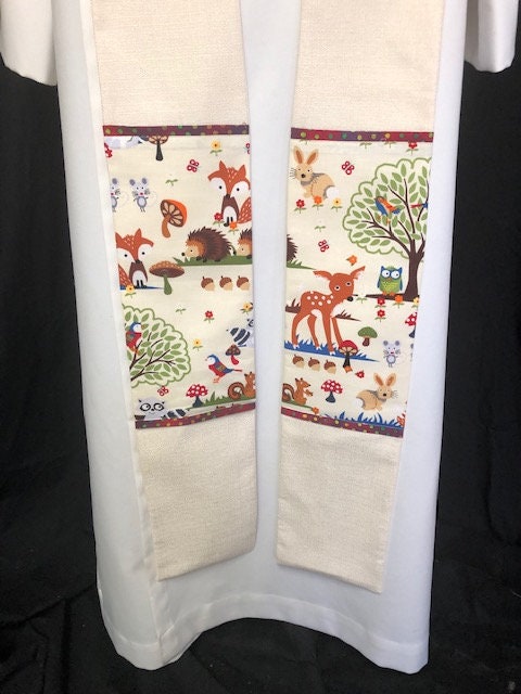 Saint Francis Stole, Animal Stole, Clergy Animal Blessing Stole, Priest ...