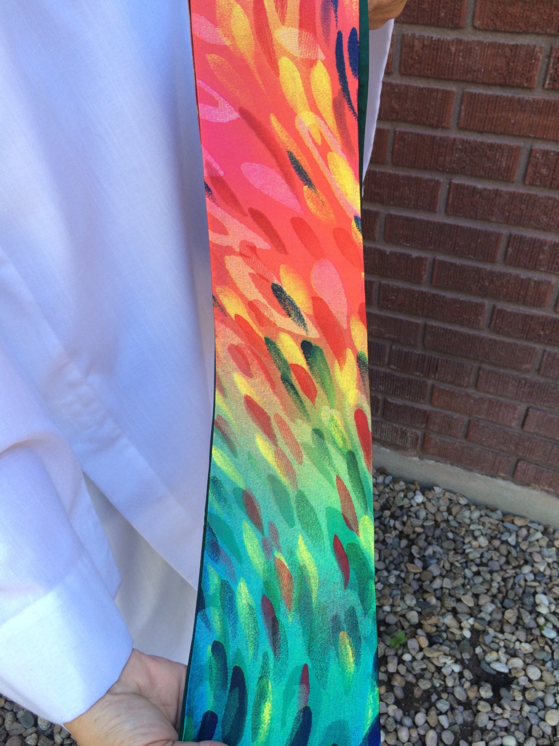 Silky Rainbow Clergy Stole, Handmade Lined Priest Stole - Etsy