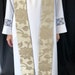 White Brocade Stole, White Luxury Priest Stole, White Clergy Stole ...