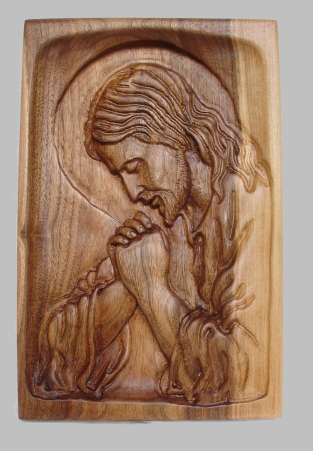Religious Wood Carving Handmade the Jesus Praying Wall Hanging Decor ...