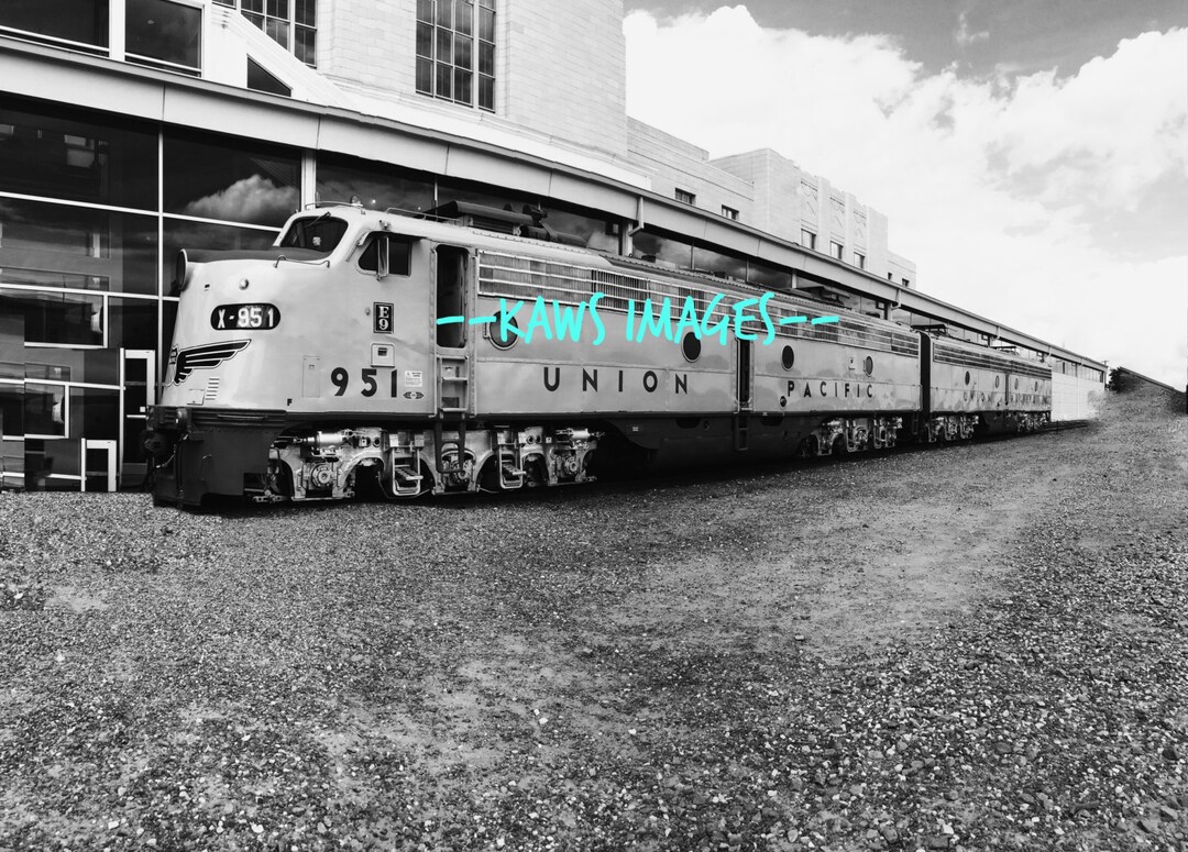 Black and White Union Pacific #951 Vintage Diesel Engine, Train ...