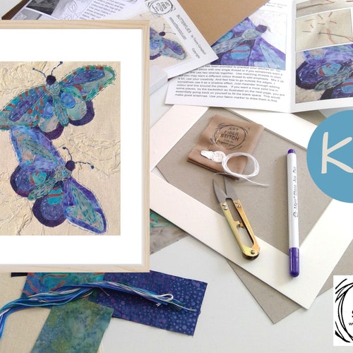 Slow Stitching Kit Poppies - Etsy