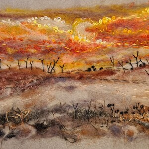Glorious Sunset. Needle Felted Wool Art Picture Kit. Painting With Wool ...