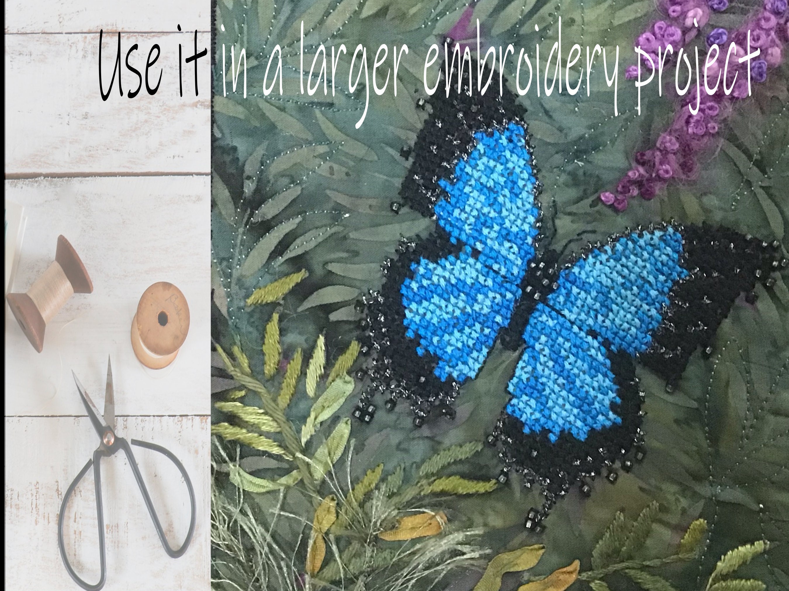 Ulysses Butterfly Cross Stitch Pattern: Insect Embroidery (PDF Pattern ...