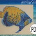 Blue Girdled Angel Fish Cross Stitch Pattern: Embellished X-stitch (PDF ...