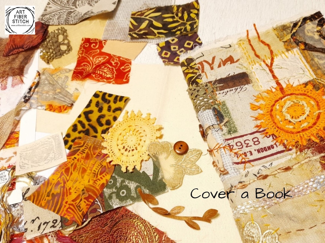Fabric Collage Slow Stitching Kit Textile Craft Beginners - Etsy