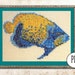 Blue Girdled Angel Fish Cross Stitch Pattern: Embellished X-stitch (PDF ...