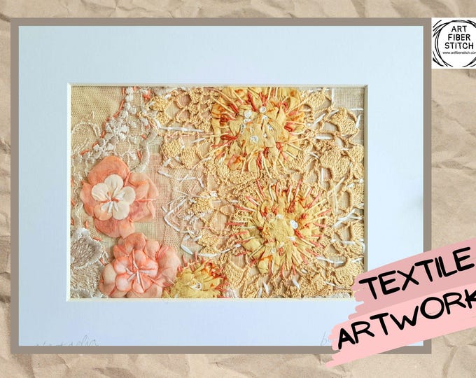 Original Artwork Textile Art Fabric Art Slow Stitch Embroidery Craft ...
