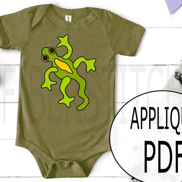 Gecko Applique - Etsy