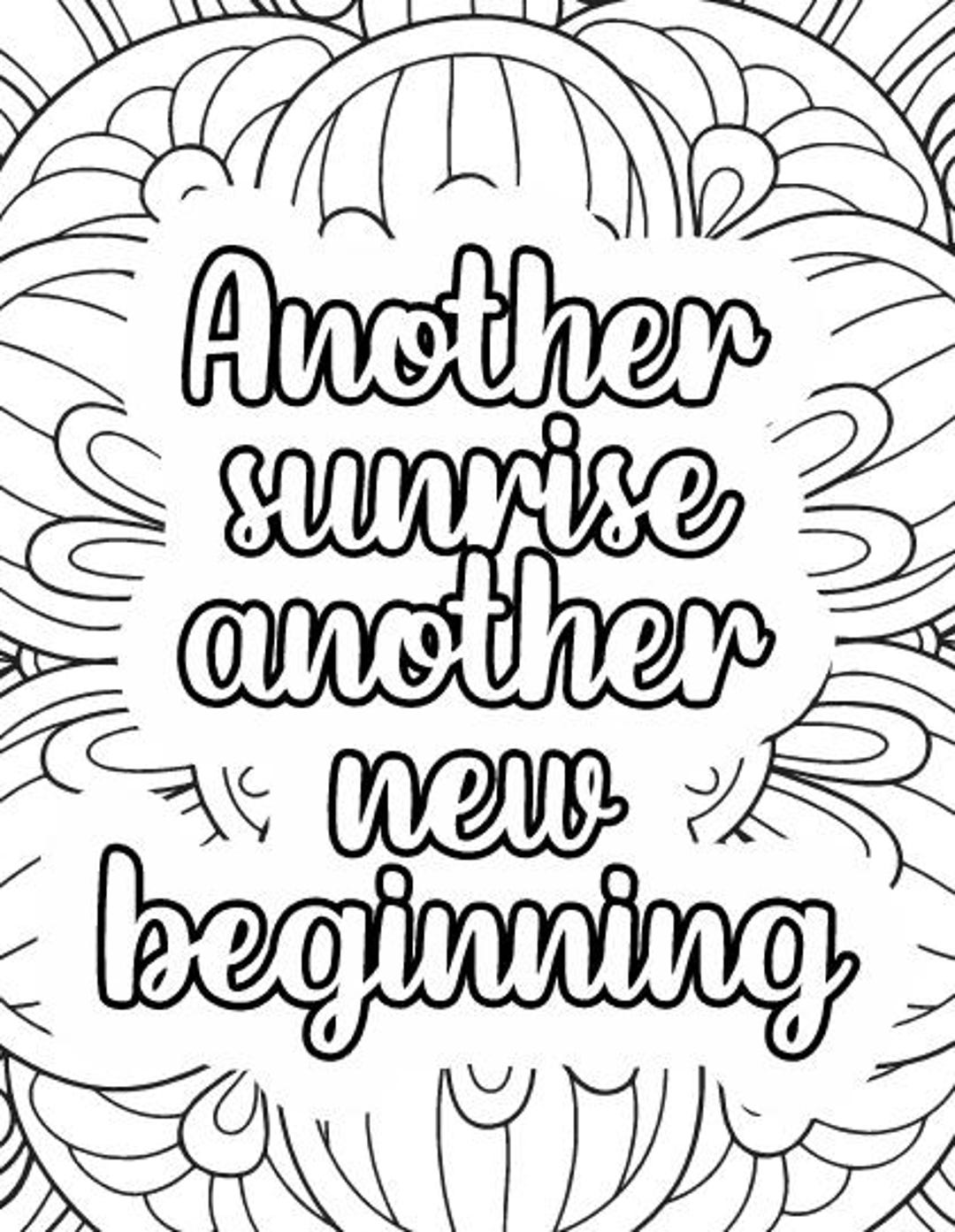 580 Inspirational Quotes Adult Coloring Pages, Coloring Pages, PDF ...
