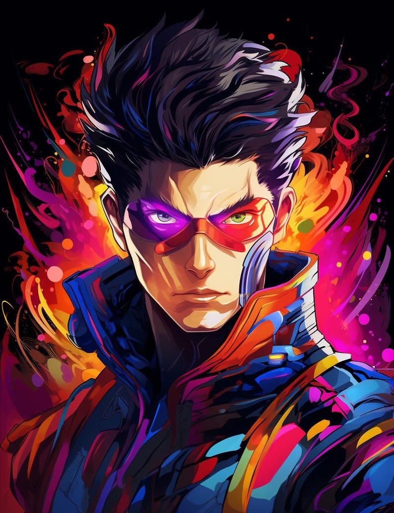 100 Anime Superhero Coloring Pages, Coloring Pages, Kids, Adults, PDF ...