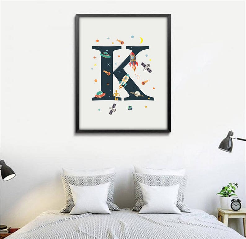 Lamina abecedario espacio poster espacio abecedario - Etsy España