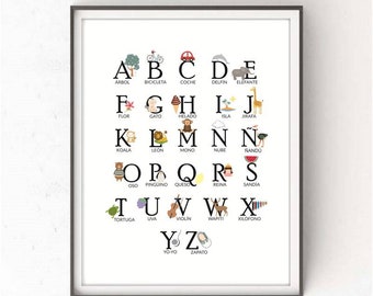 Spanish Alphabet Printable - Etsy