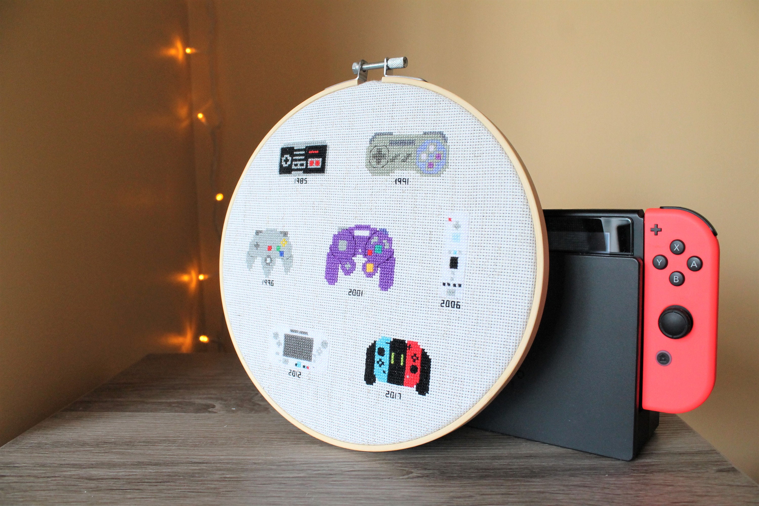 Nintendo Controllers Cross Stitch Gamer Room Decor - Etsy