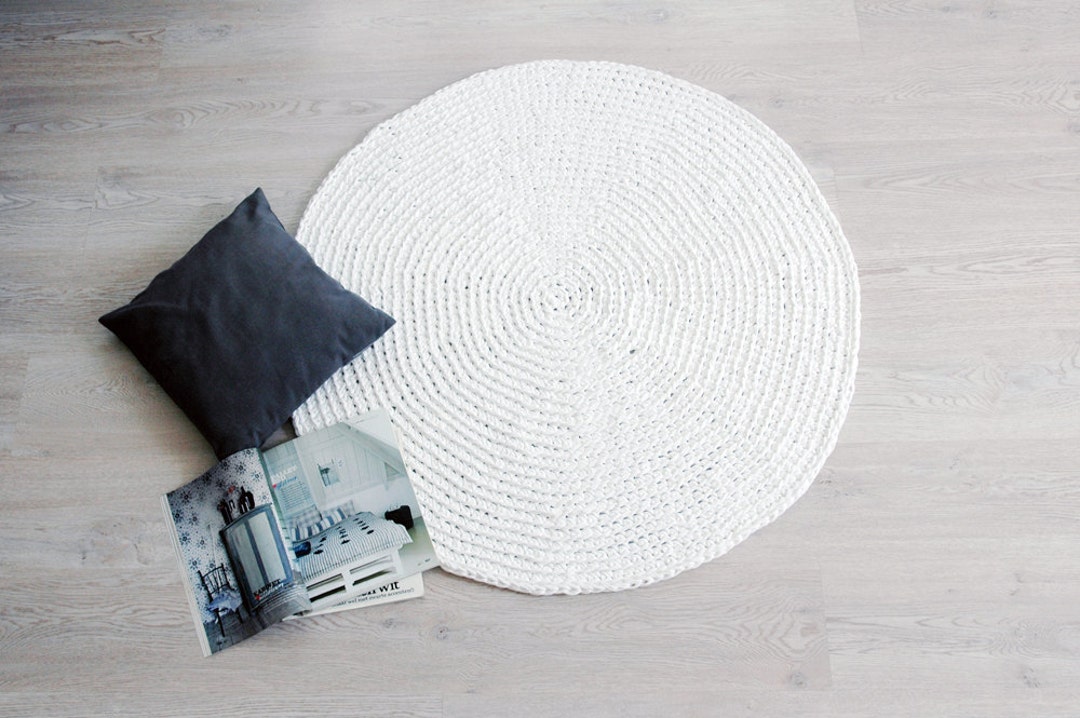 Crochet Carpet RUUGY / Boho Area Rug / Chunky Nursery Rug ...