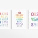 Alphabet Numbers And Colors Art Print Instant Download | Etsy