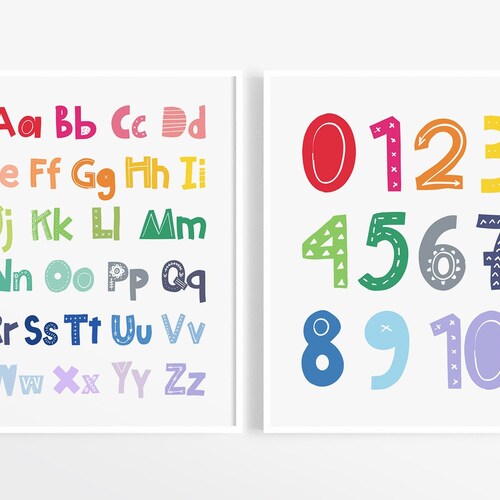 Alphabet Art Print Art Print Instant Download Nursery Art - Etsy
