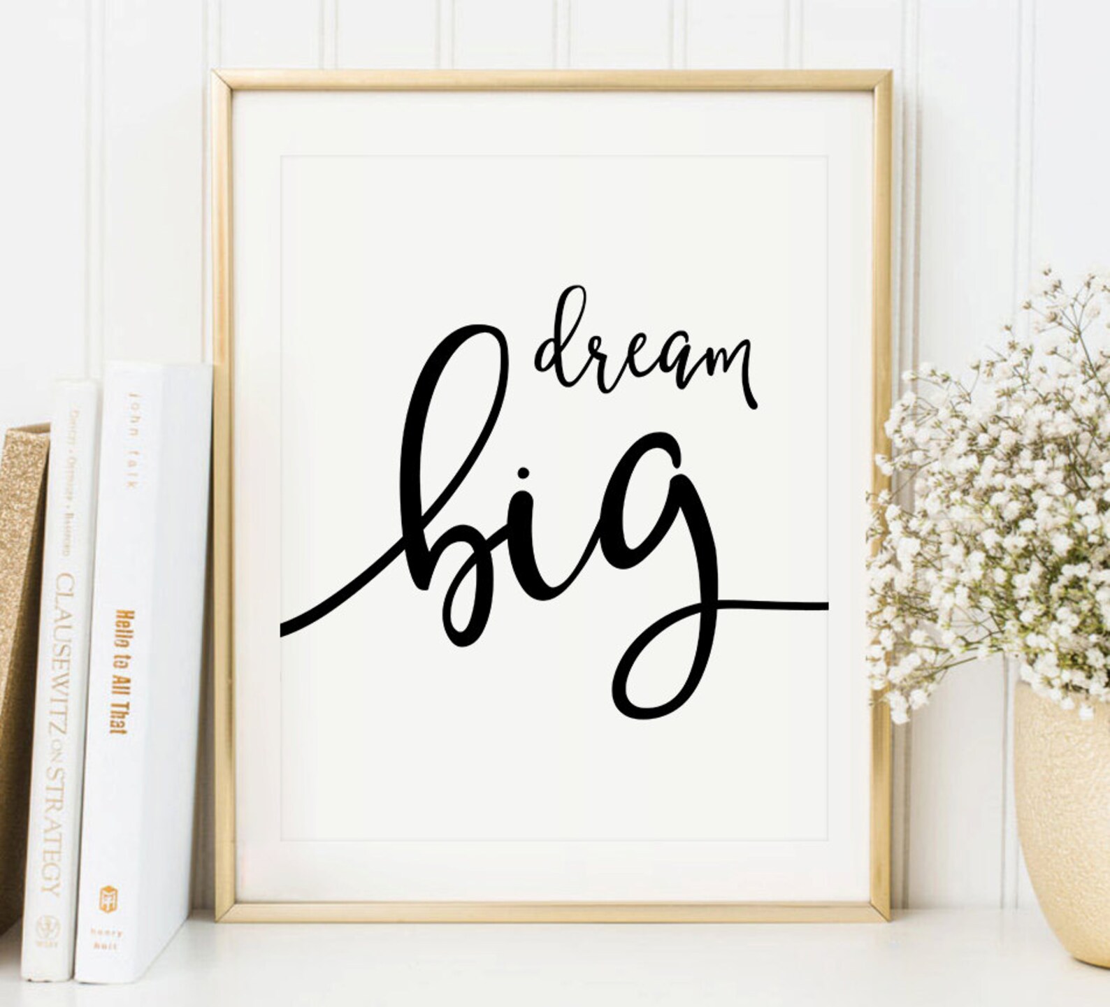 Dream Big Art Print Minimalist Print Nursery Wall Decor | Etsy