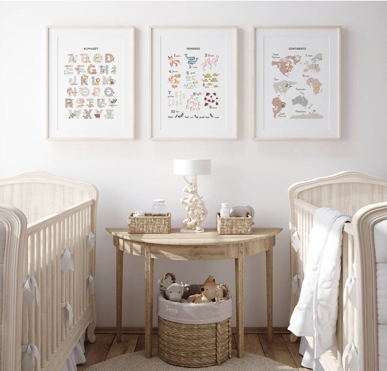 Homeschool Printables Animal Alphabet Print Bohemian Earthy | Etsy