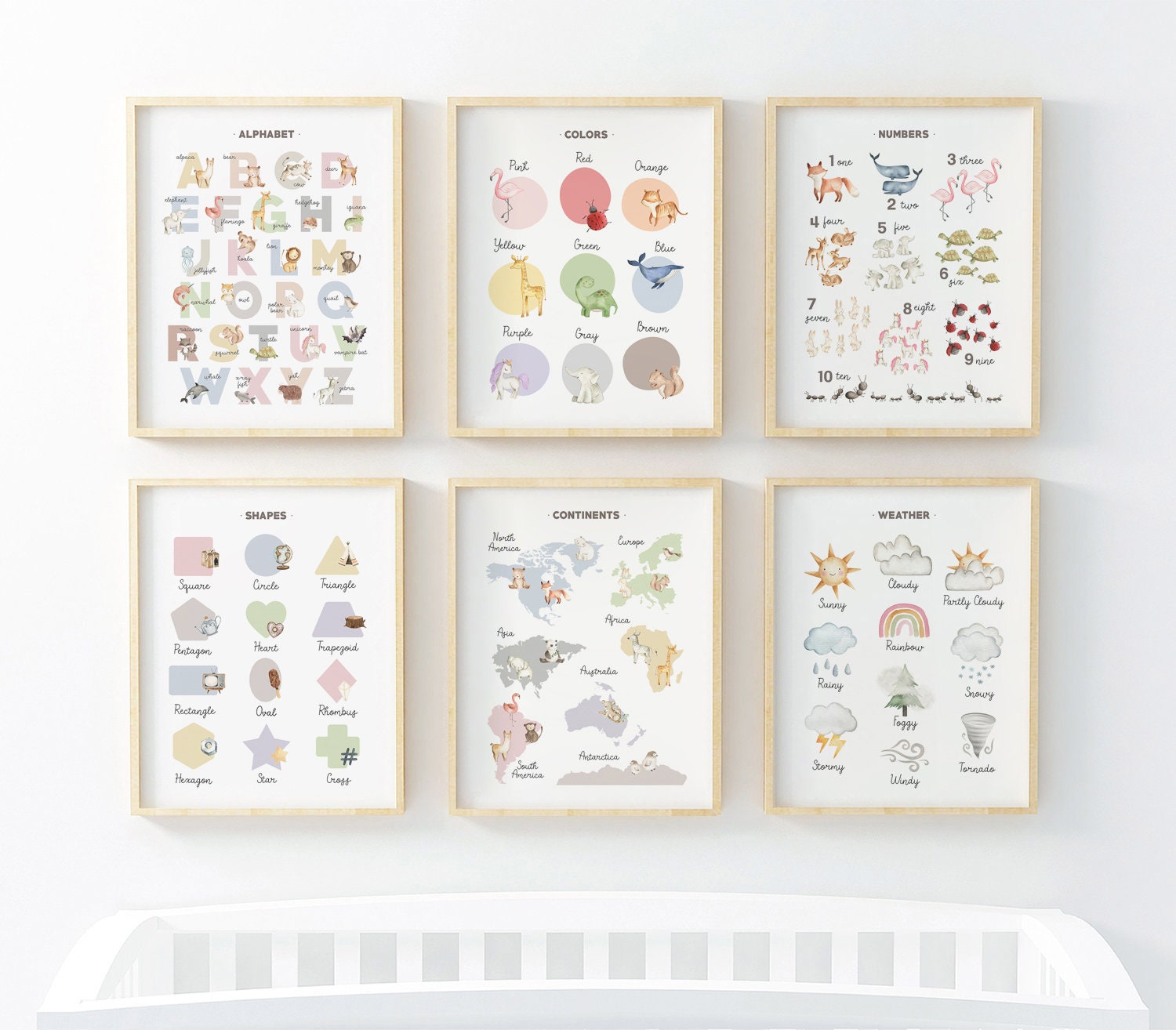 Educational Wall Art, Homeschool Printables, Animal Alphabet Print, ABC ...