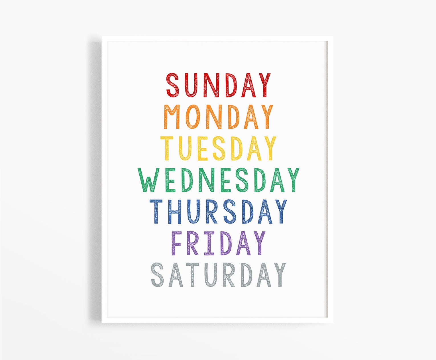 Alphabet Numbers Colors Days Art Print Instant Download - Etsy Canada