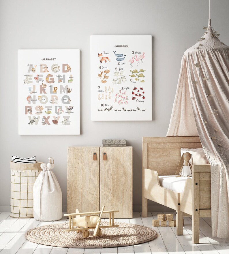 Homeschool Printables Animal Alphabet Print Bohemian Earthy | Etsy