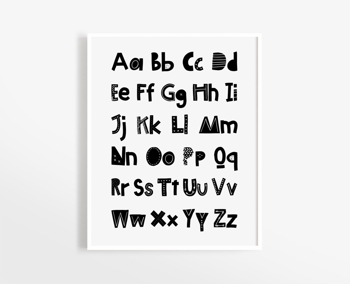 Alphabet and Numbers Art Print ABC Print Homeschool Prints - Etsy