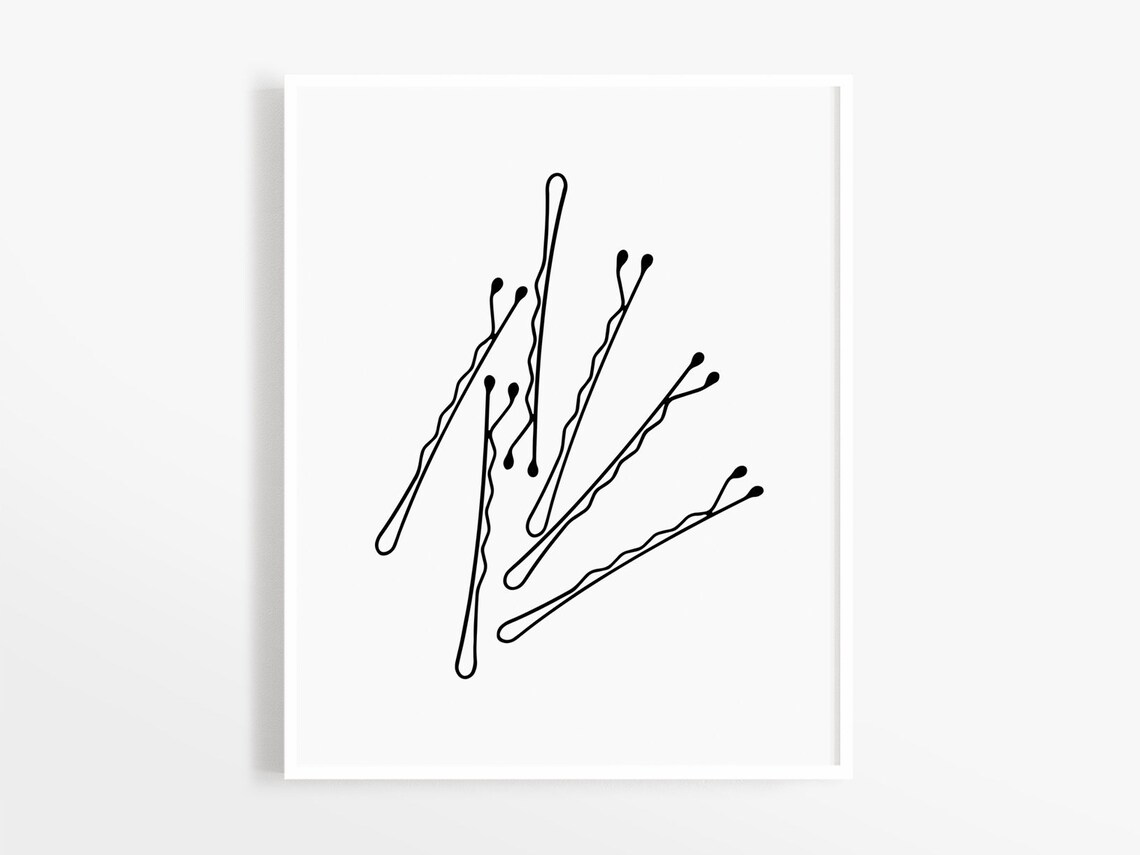 Bobby Pins Art Print Instant Download Printable Wall Art - Etsy UK
