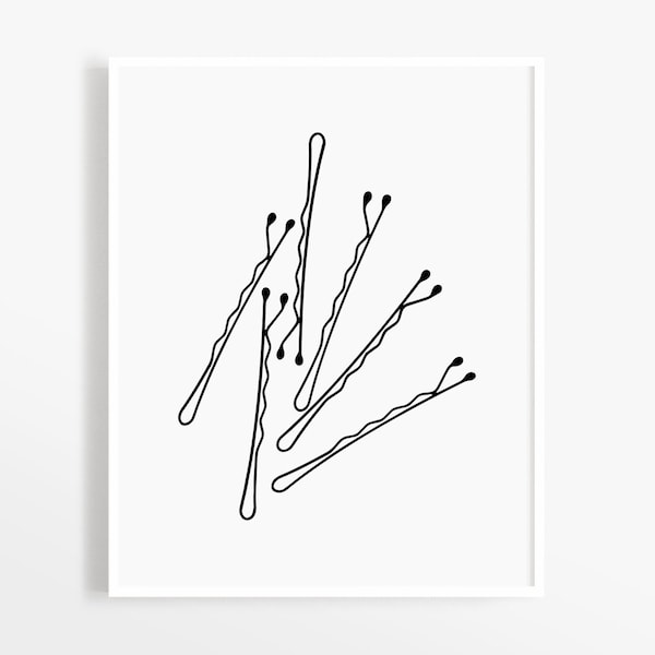 Bobby Pin Print - Etsy