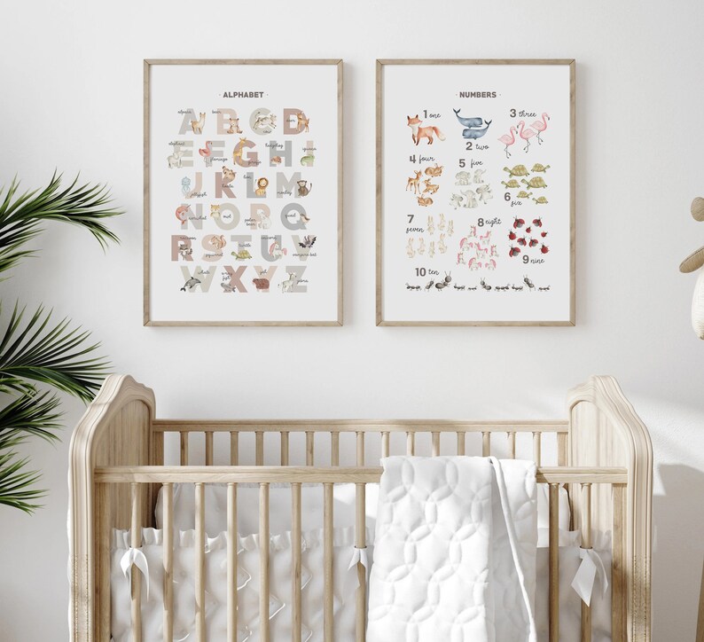 Homeschool Printables Animal Alphabet Print Bohemian Earthy | Etsy