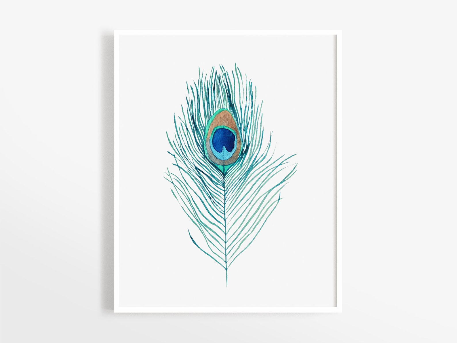 Peacock Feather Art Print Instant Download Peacock Feathers | Etsy