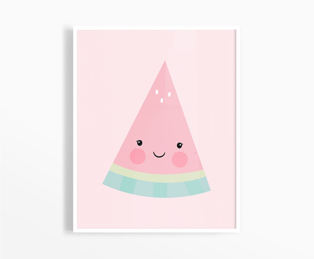 Watermelon Art Print, Baby Girl Nursery, Printable Kids Decor, Nursery ...
