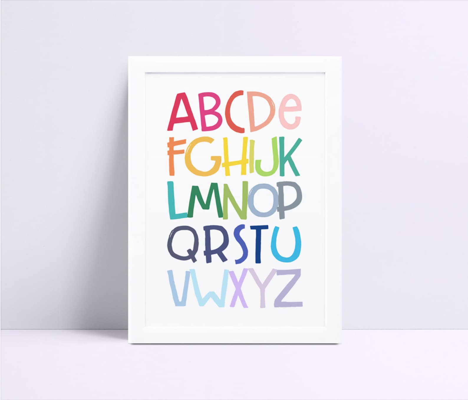 Alphabet and Numbers Art Print Instant Download Nursery Art | Etsy