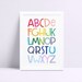 Alphabet and Numbers Art Print, Instant Download, Nursery Art Print ...