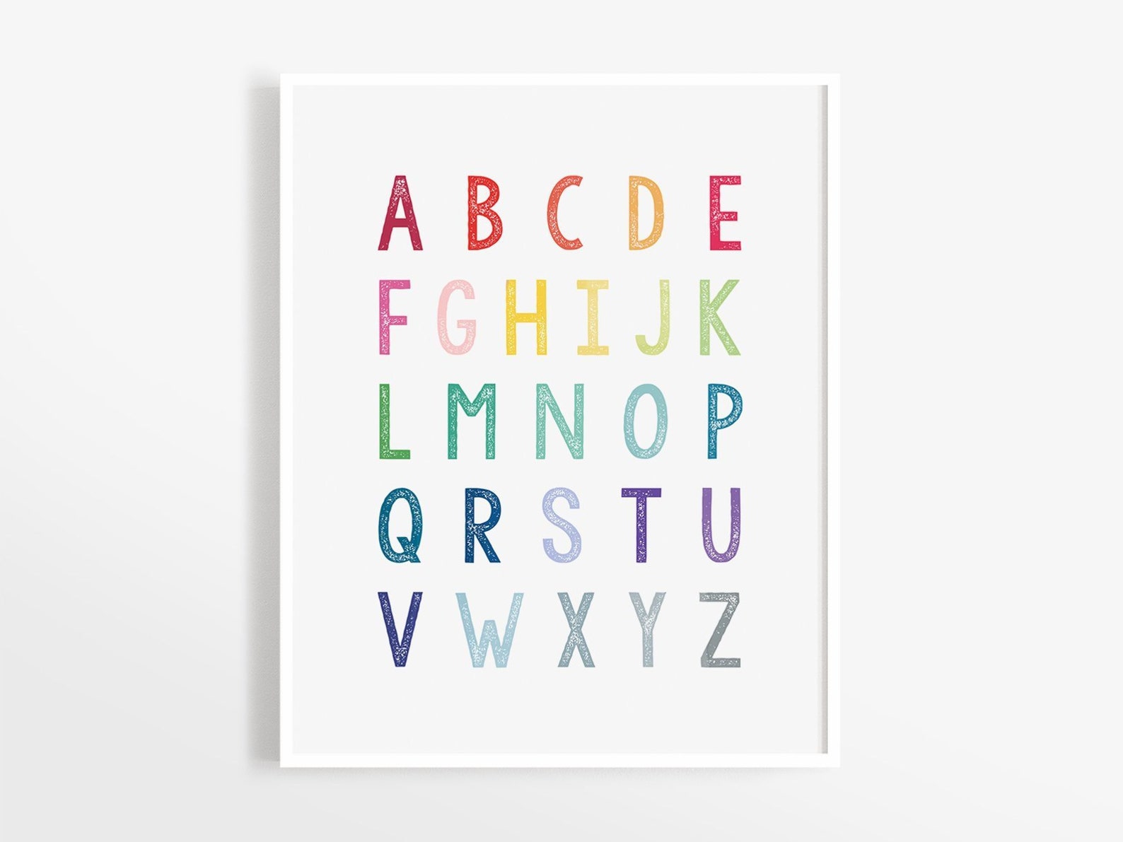 Alphabet Numbers and Colors Art Print Instant Download | Etsy