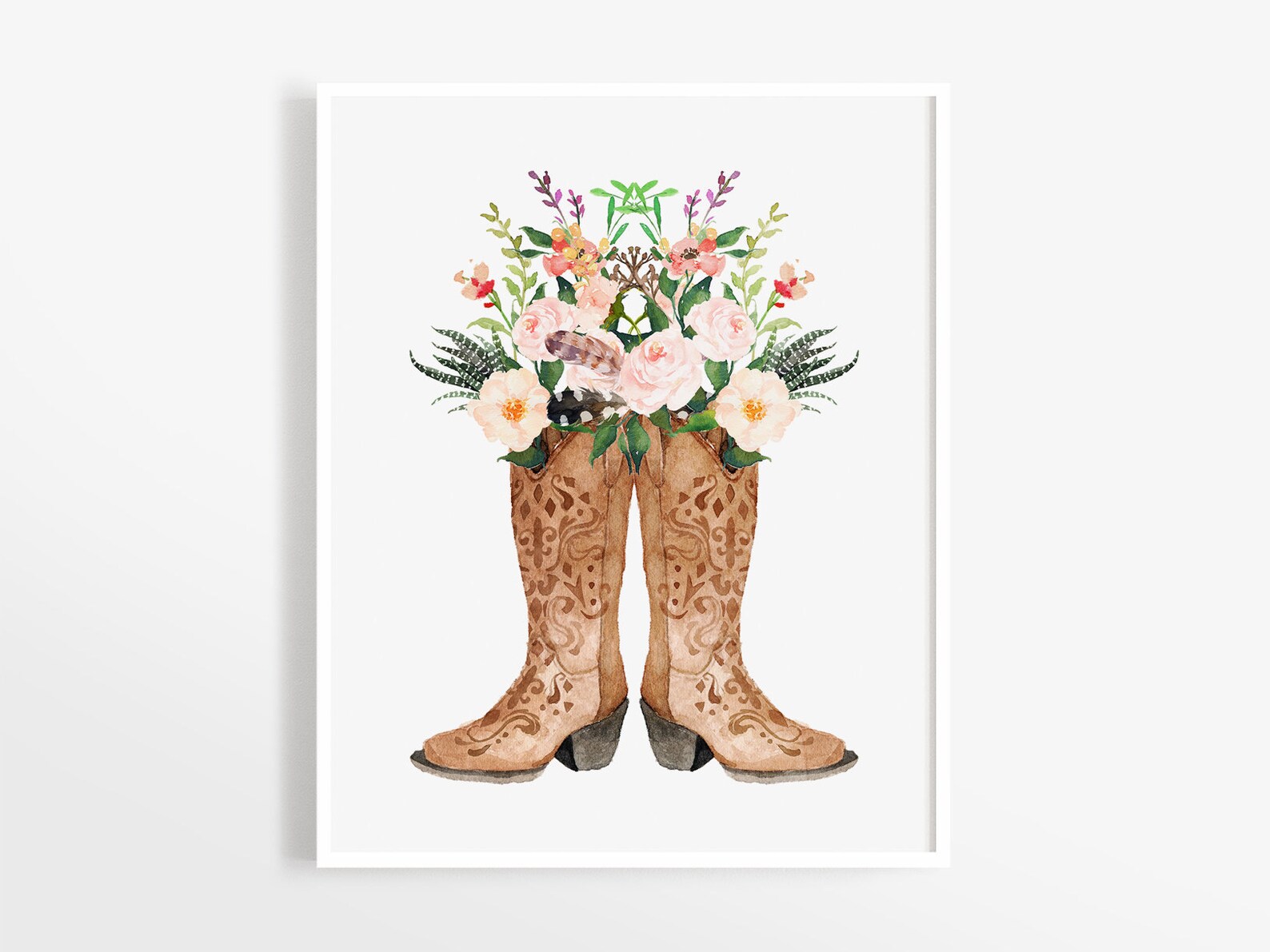 Cowboy Boots Art Print Instant Download Western Print - Etsy