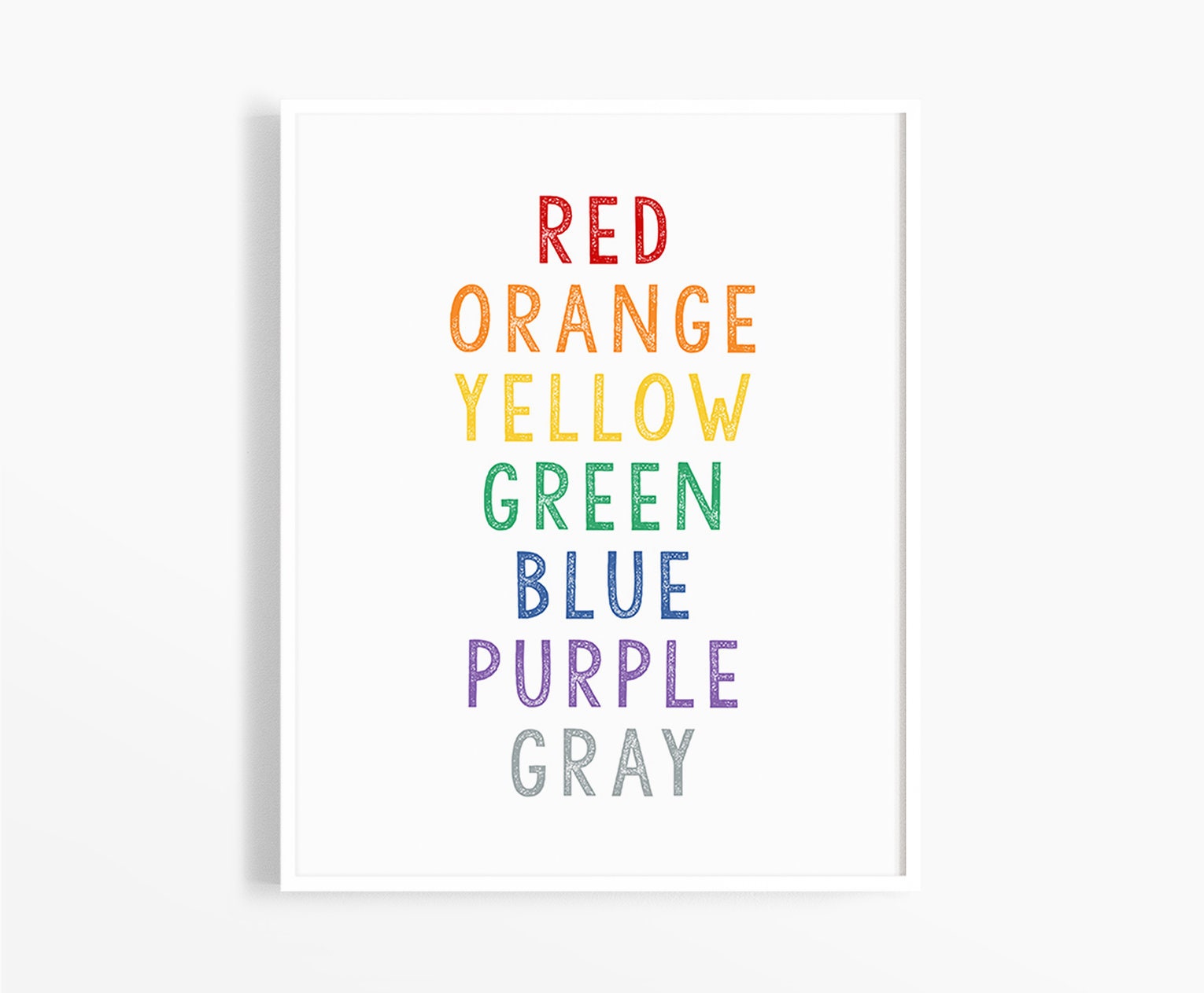 Alphabet Numbers and Colors Art Print Instant Download | Etsy