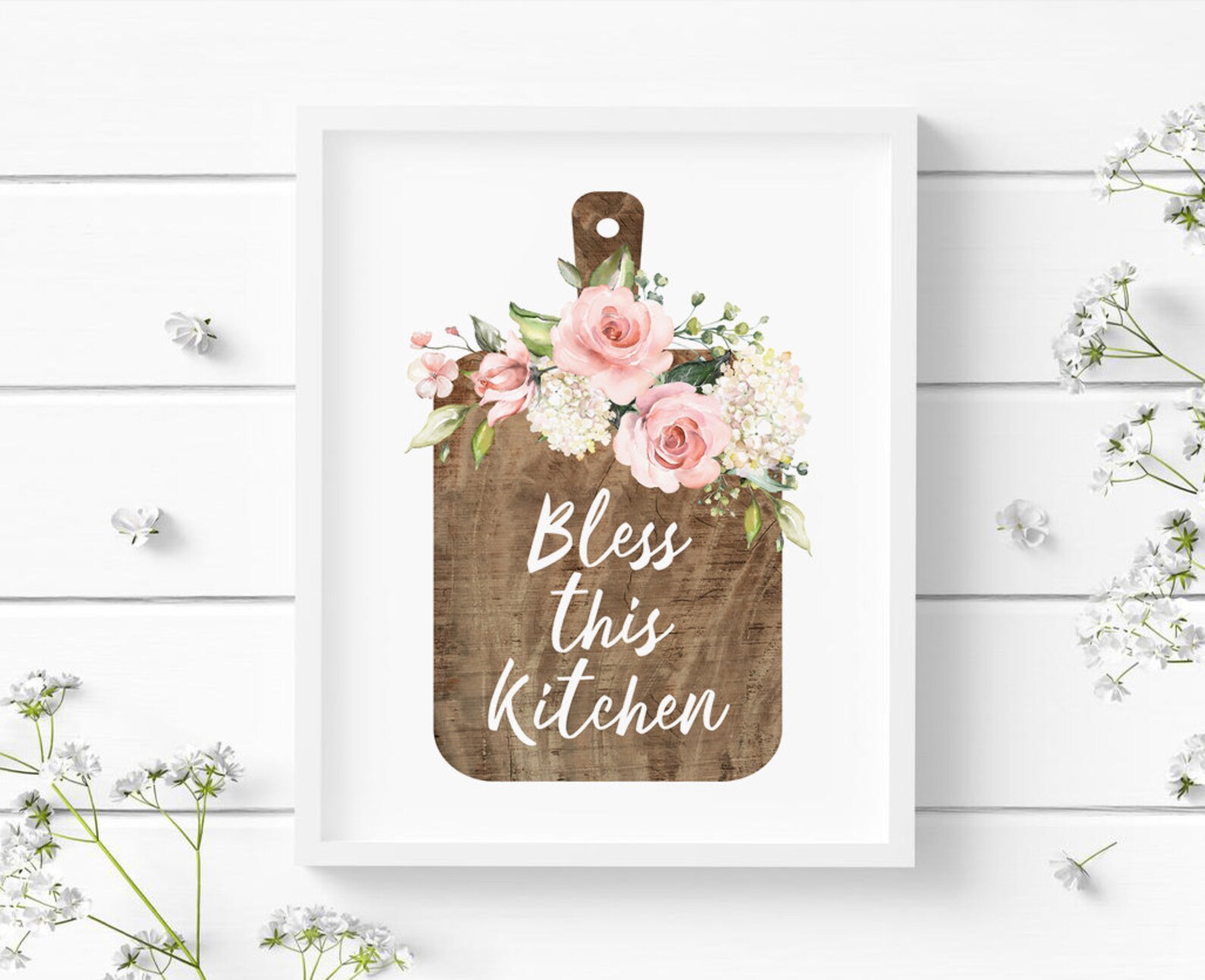 Bless This Kitchen Art Print Housewarming Gift Kitchen | Etsy