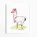 Cactus and Llama Art Print, Cactus Wall Art, Llama Art Print, Rustic ...