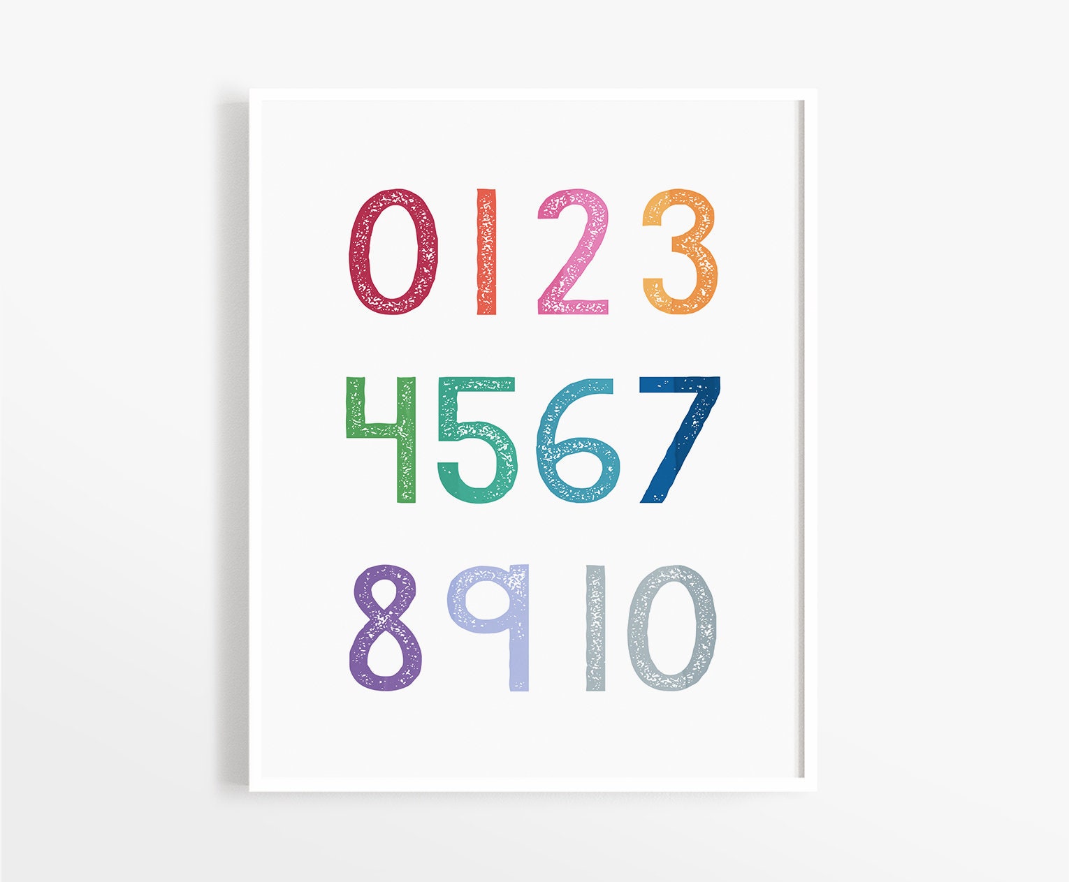 Alphabet Numbers and Colors Art Print Instant Download | Etsy