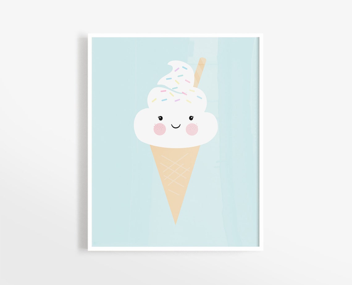 Ice Cream Prints Printable Wall Art Nursery Wall Decor | Etsy Canada