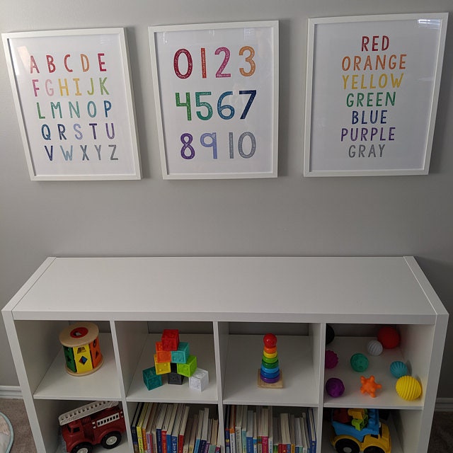 Alphabet Numbers Colors Days Art Print Instant Download - Etsy Canada