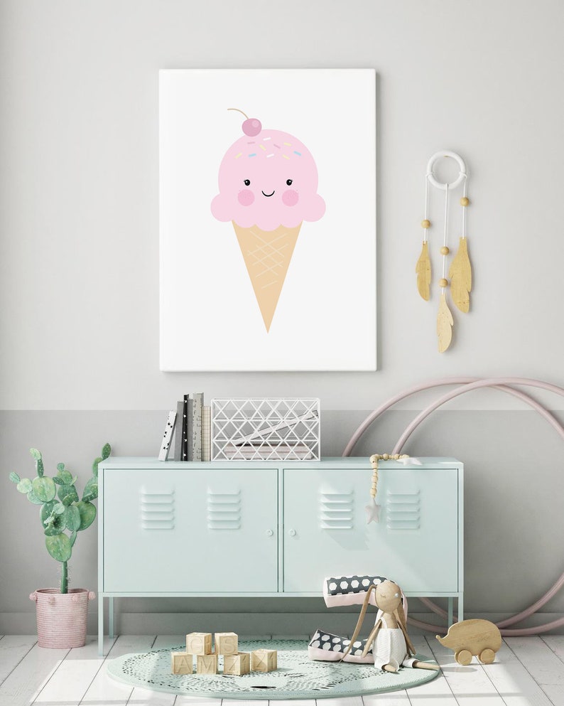 Ice Cream Prints Printable Wall Art Nursery Wall Decor - Etsy