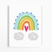 Alphabet Numbers Rainbow Art Print Instant Download Nursery - Etsy