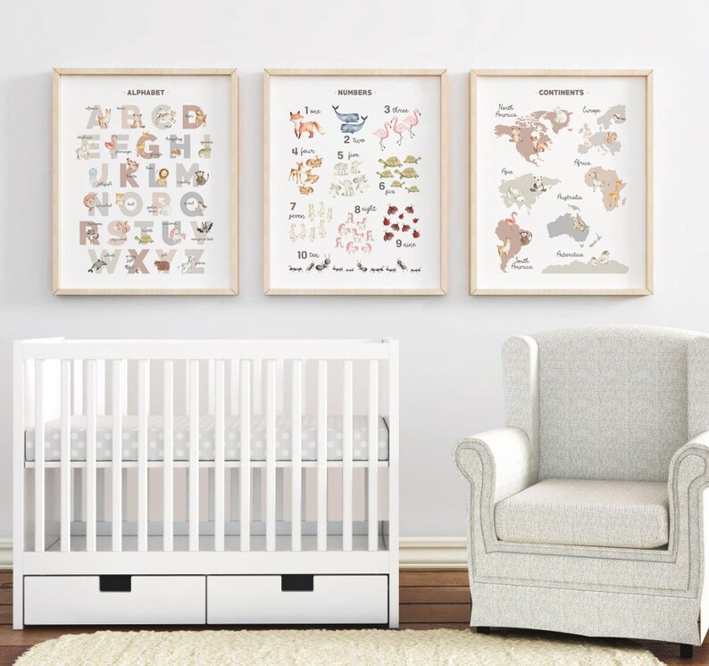 Homeschool Printables Animal Alphabet Print Bohemian Earthy | Etsy