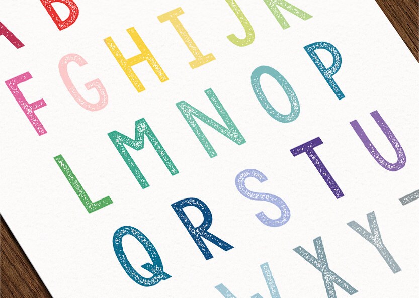 Alphabet Art Print Art Print Instant Download Nursery Art - Etsy