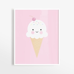 Ice Cream Prints, Printable Wall Art, Nursery Wall Decor, Comfort ...