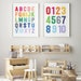 Alphabet and Numbers Art Print Instant Download Nursery Art - Etsy