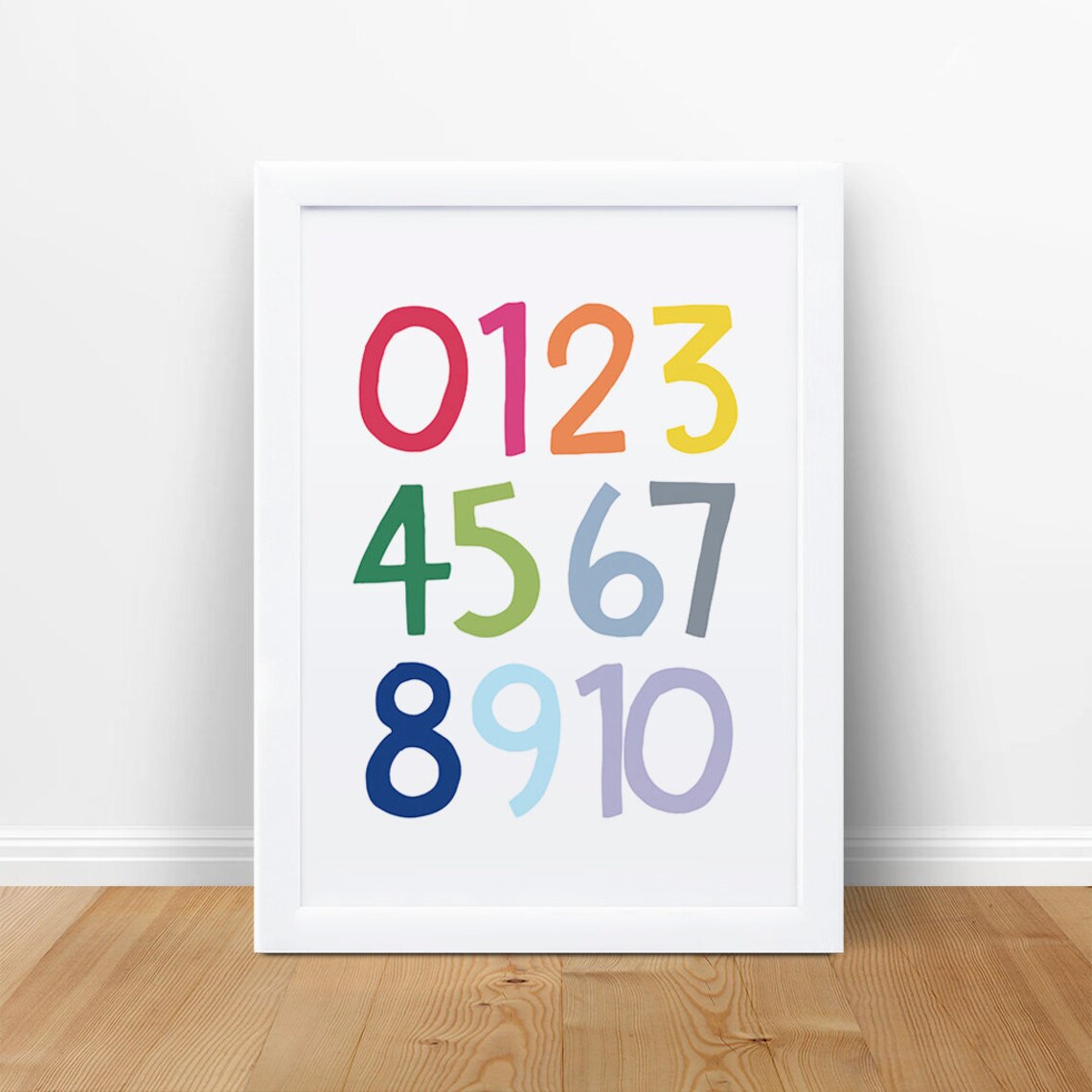 Alphabet and Numbers Art Print Instant Download Nursery Art | Etsy