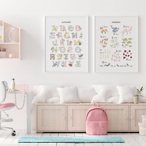Educational Wall Art, Homeschool Printables, Animal Alphabet Print, ABC ...